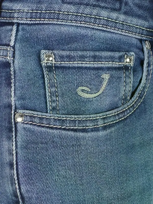 Jacob Cohen Logo-embroidered Jeans - Blue