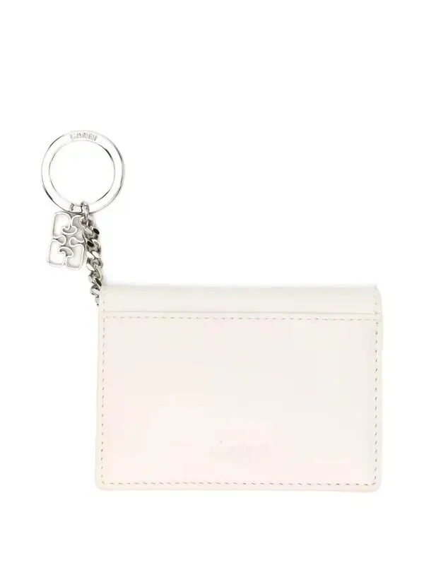 GANNI Raspberry-print Leather Wallet