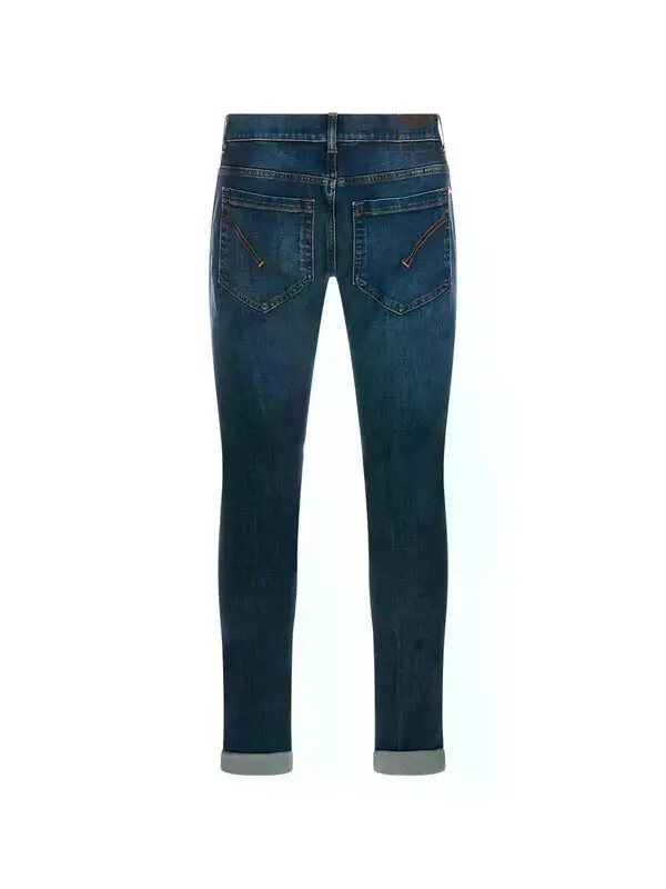 DONDUP Logo-plaque Whiskered Skinny Jeans - Blue