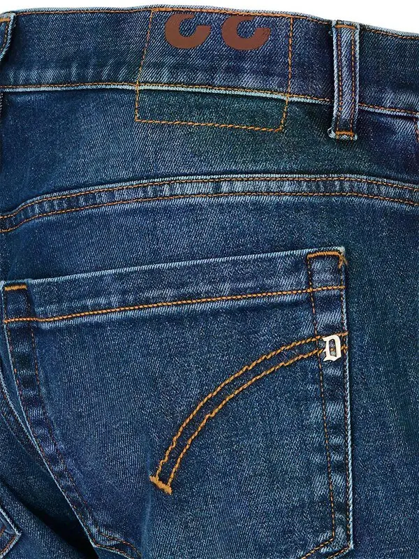 DONDUP Logo-plaque Whiskered Skinny Jeans - Blue