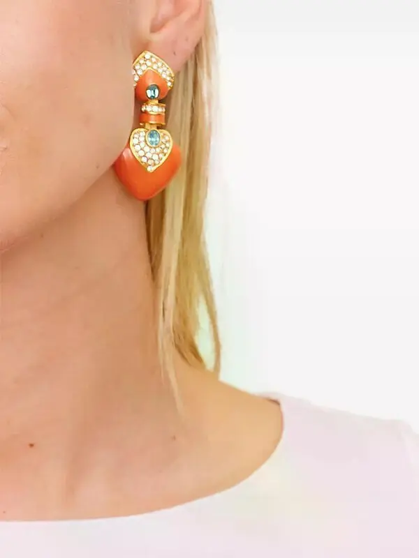 KENNETH JAY LANE Heart Drop Earrings