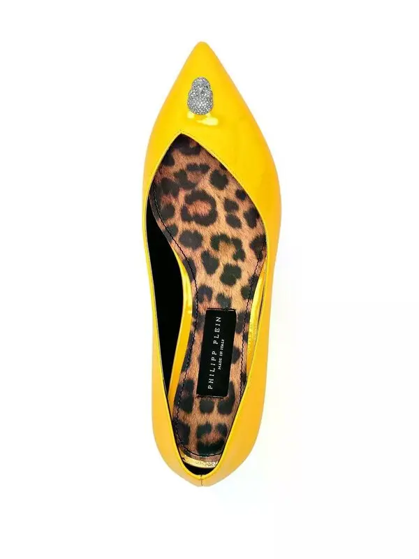 Philipp Plein Skull-charm Ballet Pumps - Yellow