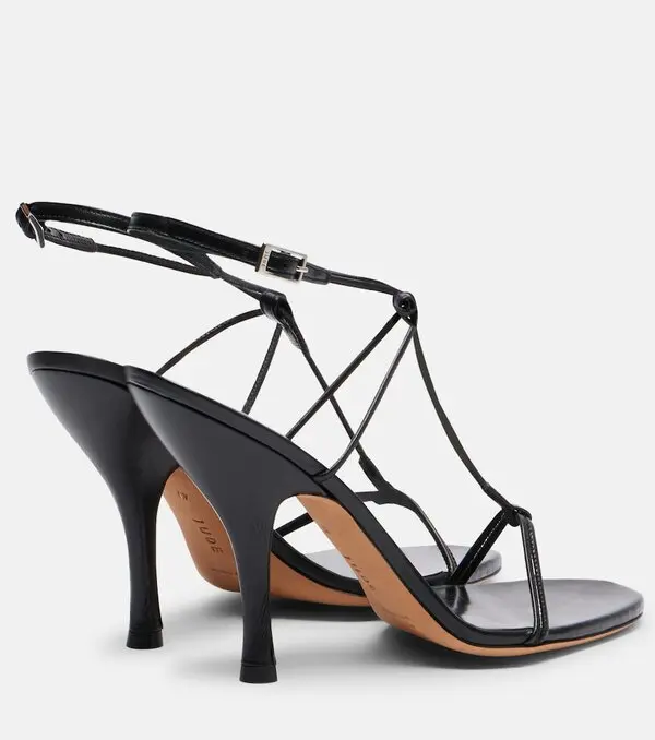 JUDE Mixer Leather Sandals - Black