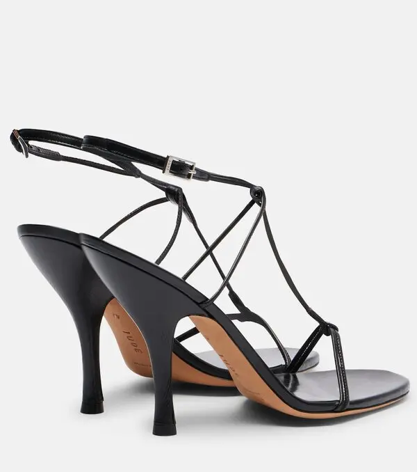 JUDE Mixer Leather Sandals - Black