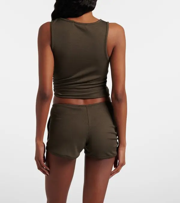 Christopher Esber Droplet Crystal Embellished Ruched Shorts