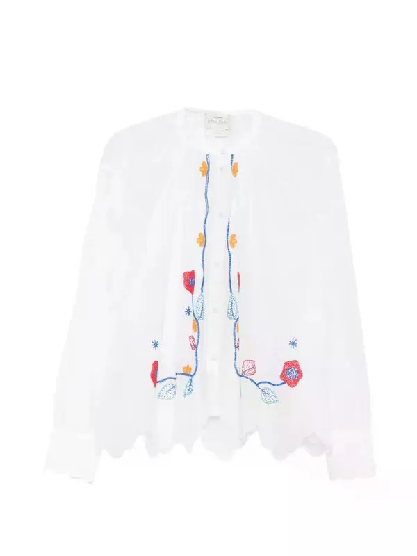 FORTE_FORTE Bead-embroidered Shirt - White