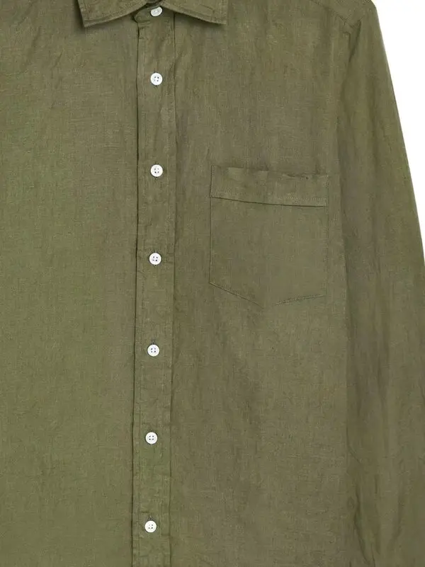 DRAKE'S Patch-pocket Shirt - Green
