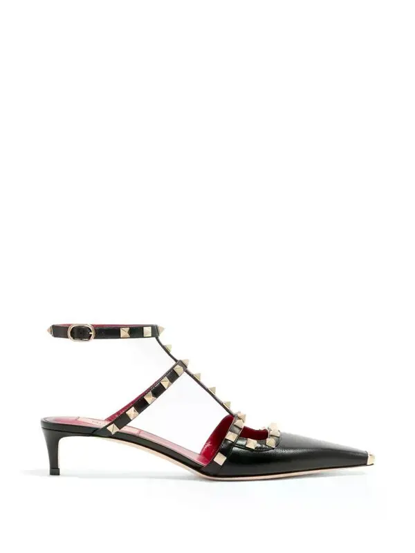 Valentino Garavani Rockstud Court Heeled Pumps - Black