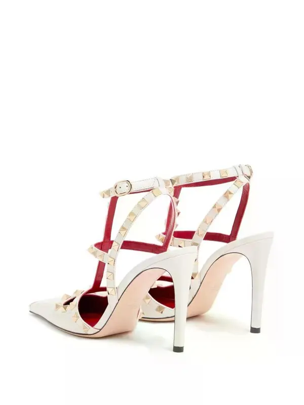 Valentino Garavani Rockstud Kidskin 100mm Pumps - White