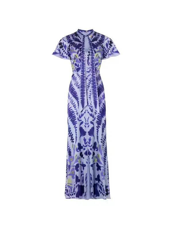 TEMPERLEY LONDON Ivy Silk Dress - Blue