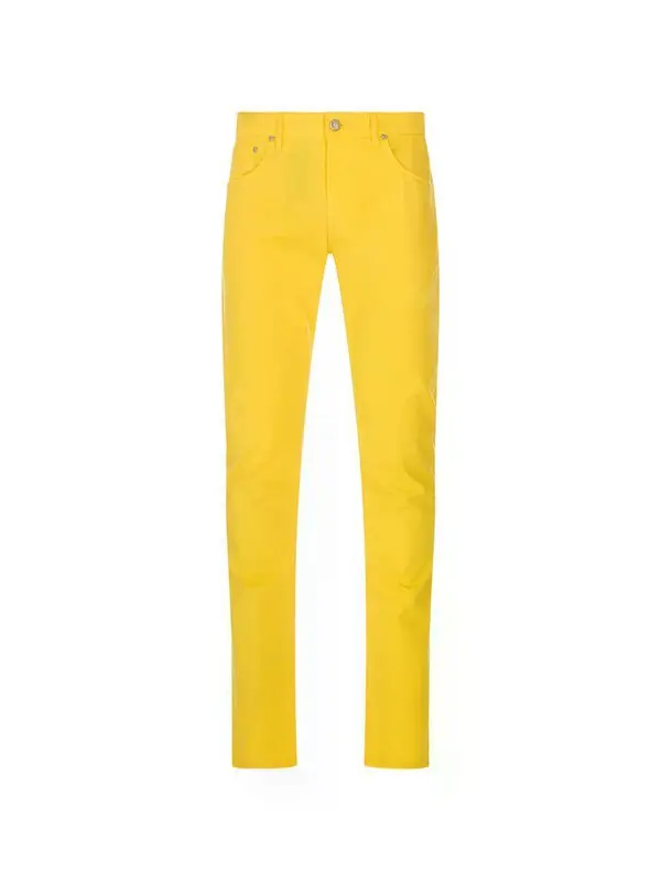 PT TORINO Logo-patch Slim-fit Trousers - Yellow