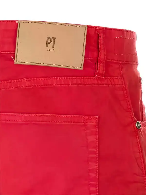 PT TORINO Slim-fit Trousers - Red