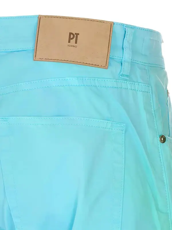 PT TORINO Logo-patch Trousers - Blue