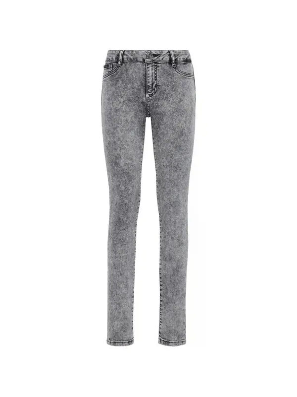 Philipp Plein Acid Wash Skinny Jeggings - Grey