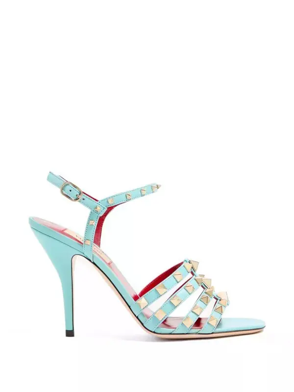 Valentino Garavani Rockstud Kidskin Sandals - Blue
