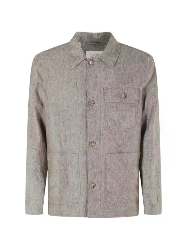 Seventy Button-up Pocket-detail Jacket - Neutrals