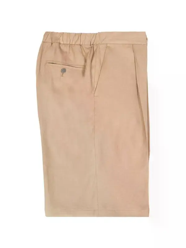 HEVO Pleated Drawstring Shorts - Neutrals