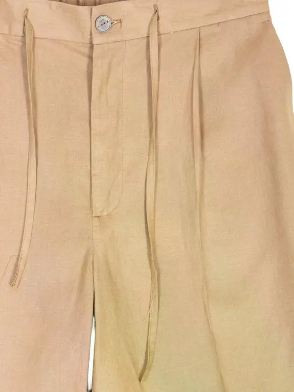 HEVO Pleated Drawstring Shorts - Neutrals