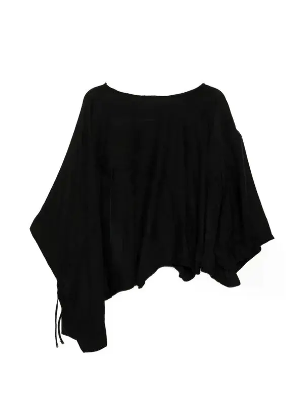 JULIUS Asymmetrical Draped Crewneck T-shirt