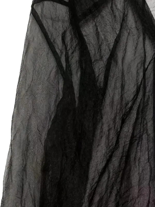JULIUS Sheer Crinkled-effect Shirt