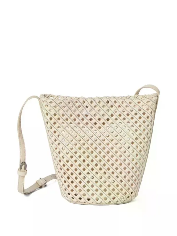 Brunello Cucinelli Sartorial Bucket Bag In Cotton Net