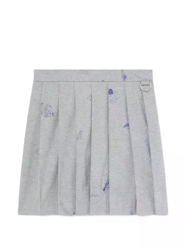 Vetements Scribble-print Pleated Skirt