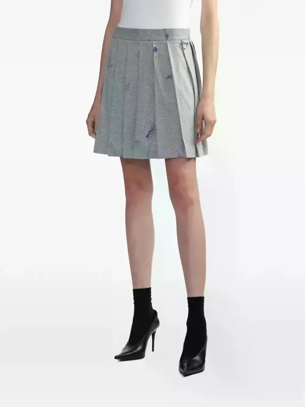 Vetements Scribble-print Pleated Skirt