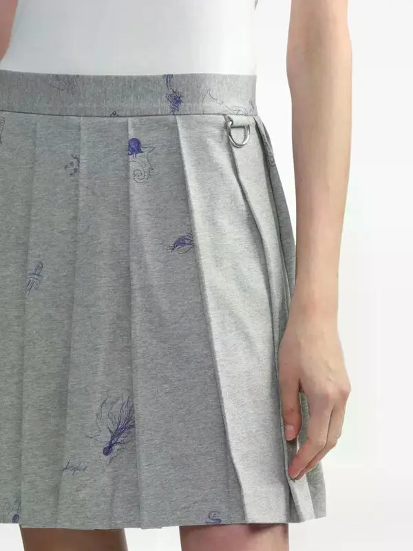 Vetements Scribble-print Pleated Skirt