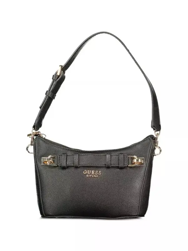 Guess Logo-lettering Pebbled Tote Bag - Black