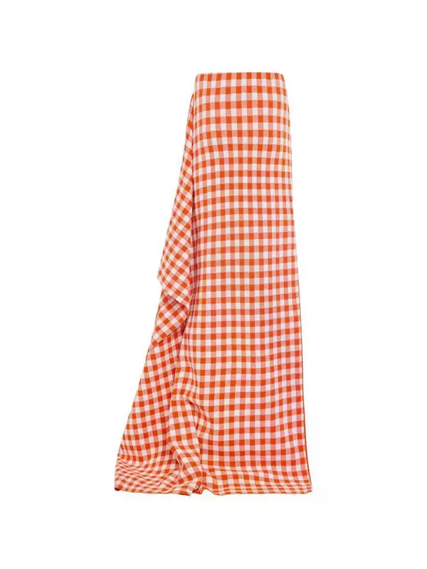 A.W.A.K.E. Mode Gingham Maxi Skirt