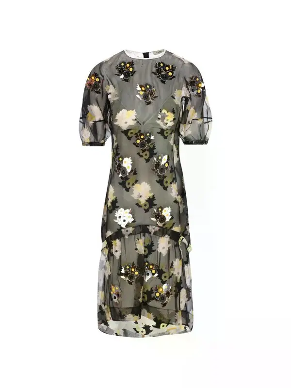 Fendi Floral-print Silk Midi Dress