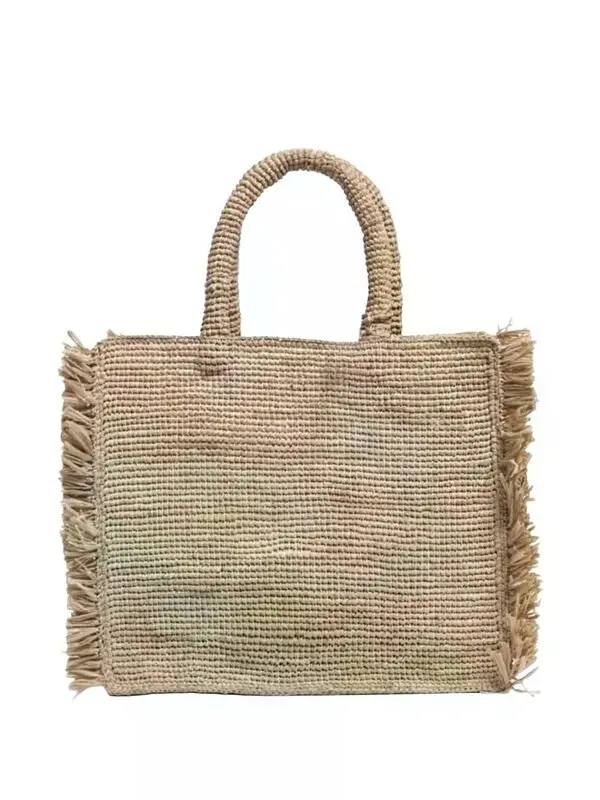 MC2 SAINT BARTH Colette Fringed-edge Tote Bag - Neutrals