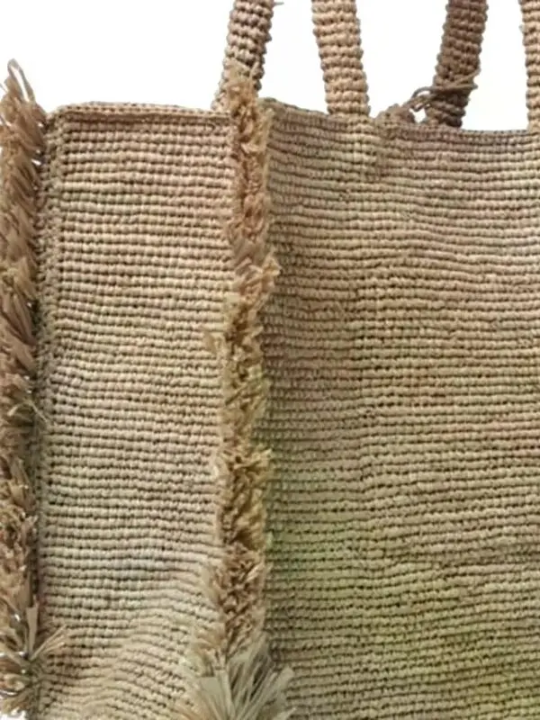 MC2 SAINT BARTH Colette Fringed-edge Tote Bag - Neutrals