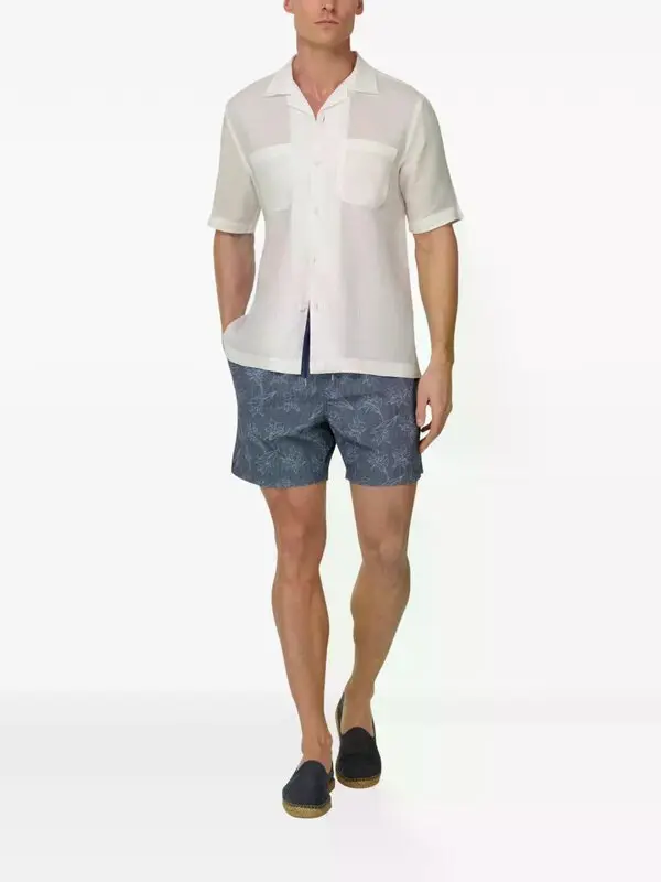 Boggi Milano Floral-print Swim Shorts - Blue