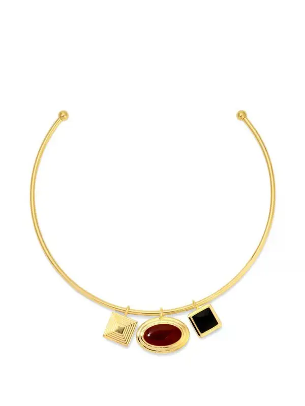 HEAVEN MAYHEM Solene Charm-detail Choker Necklace - Gold