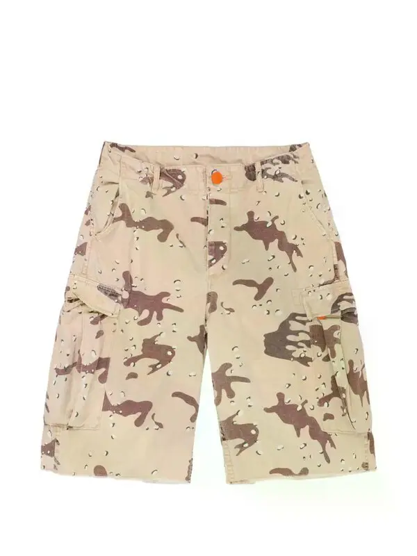 HELLSTAR Camouflage-print Cargo Shorts - Neutrals