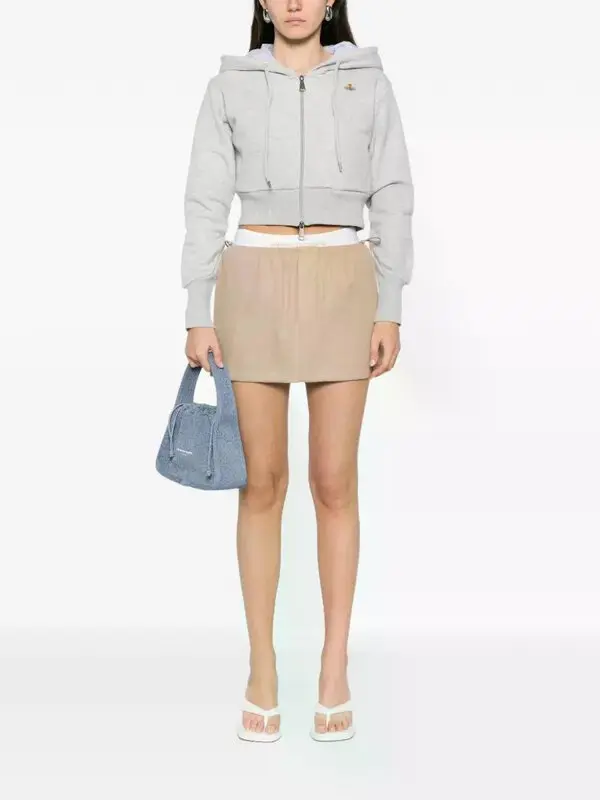 Alexander Wang Elasticated Waistband Mini Skirt - Neutrals