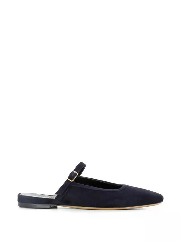 TASSINARI Buckle-strap Suede Mules - Blue