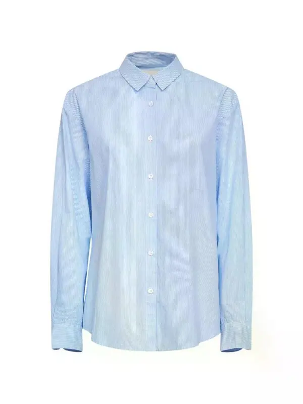 MC2 SAINT BARTH Striped Cotton Shirt - Blue