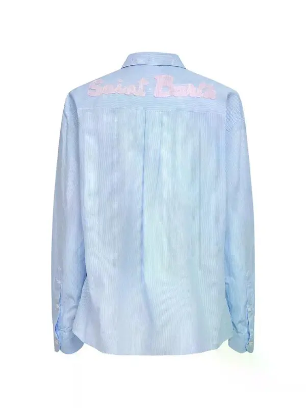 MC2 SAINT BARTH Striped Cotton Shirt - Blue