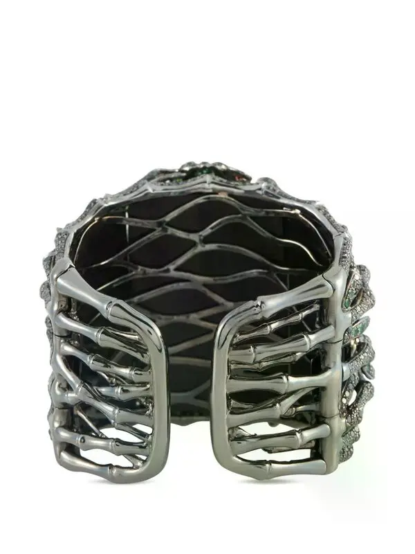 WENDY YUE Jade And Diamond Cuff Bracelet