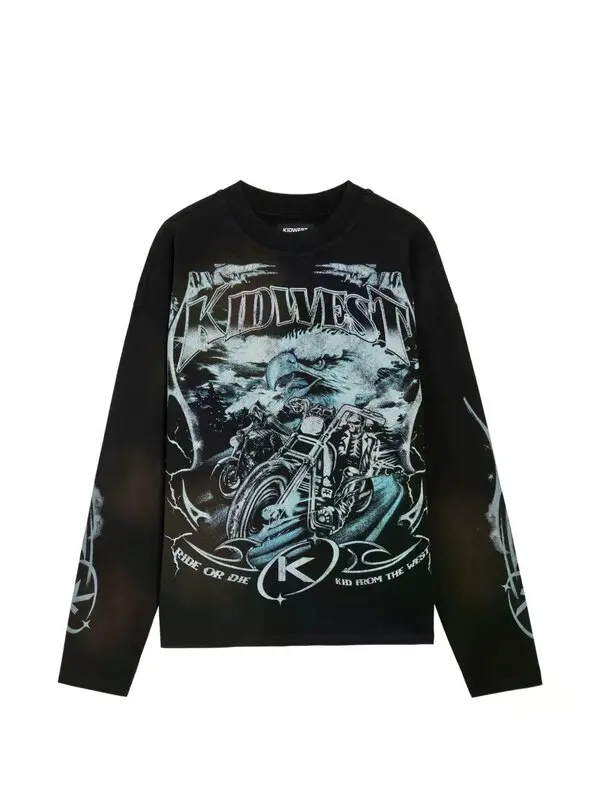 KIDWEST Graphic-print Long-sleeve T-shirt