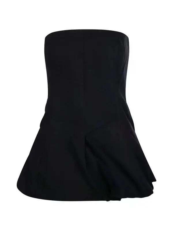 LAMRONS Strapless Bubble-hem Top