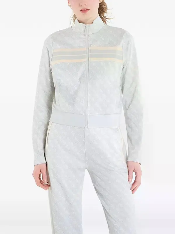Guess Logo-print Zip-up Jacket - Grey