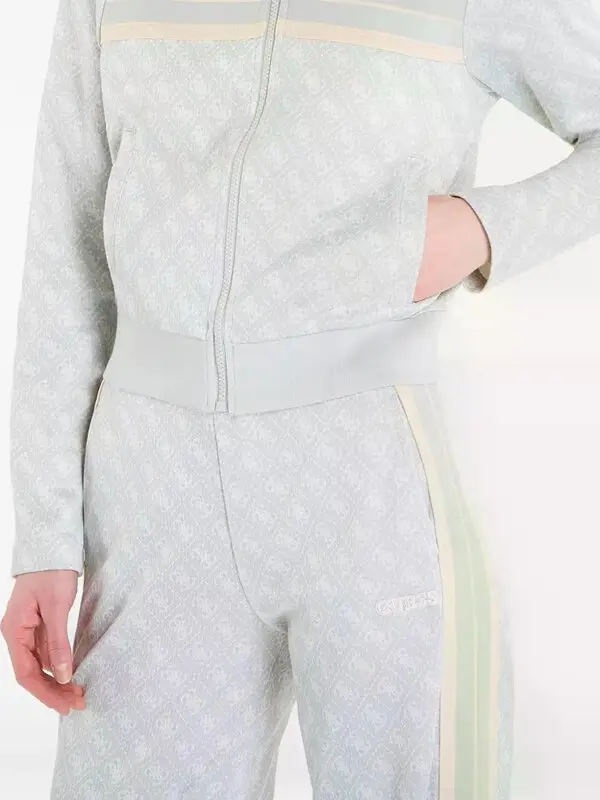 Guess Logo-print Zip-up Jacket - Grey