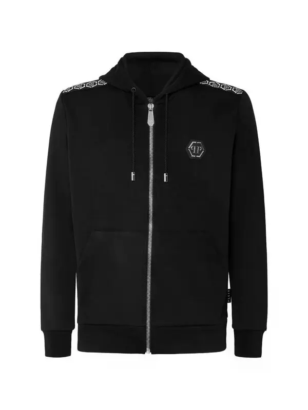 Philipp Plein Monogram-print Zip-up Hoodie