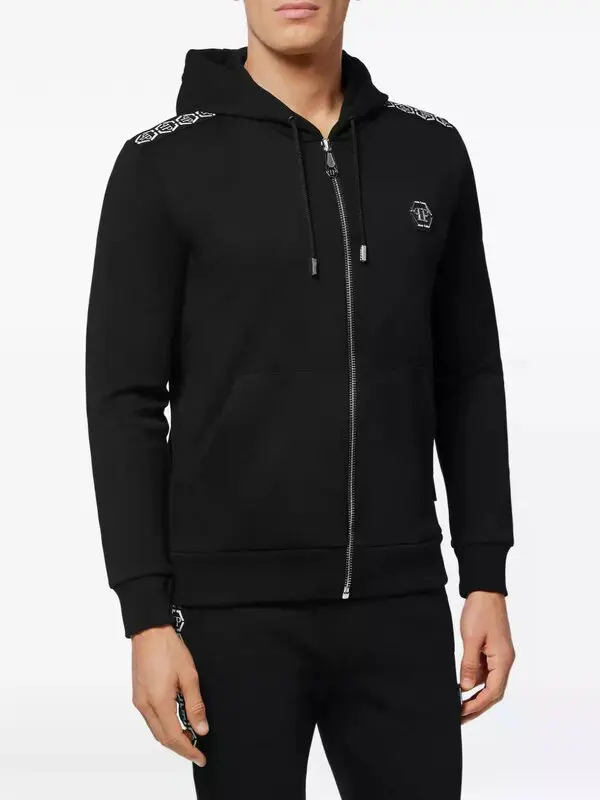 Philipp Plein Monogram-print Zip-up Hoodie