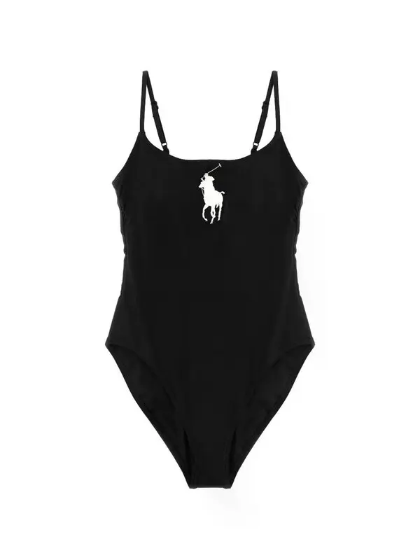 Polo Ralph Lauren Pony-embroidery Swimsuit - Black