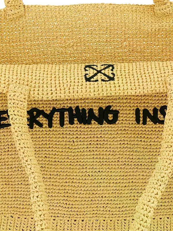 Off-White Jitney Embroidered Tote Bag - Neutrals