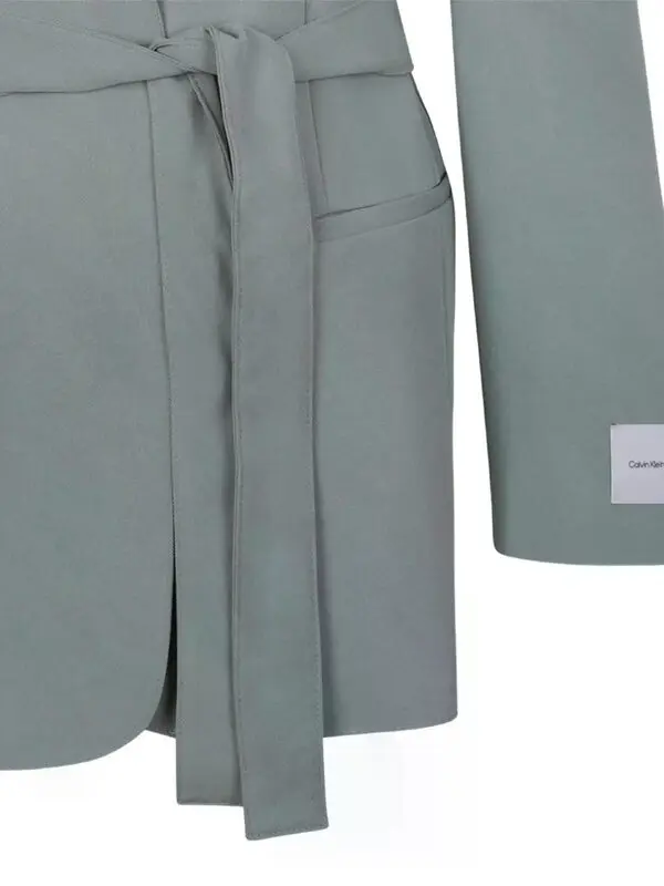 Calvin Klein Belted Notched-lapels Jacket